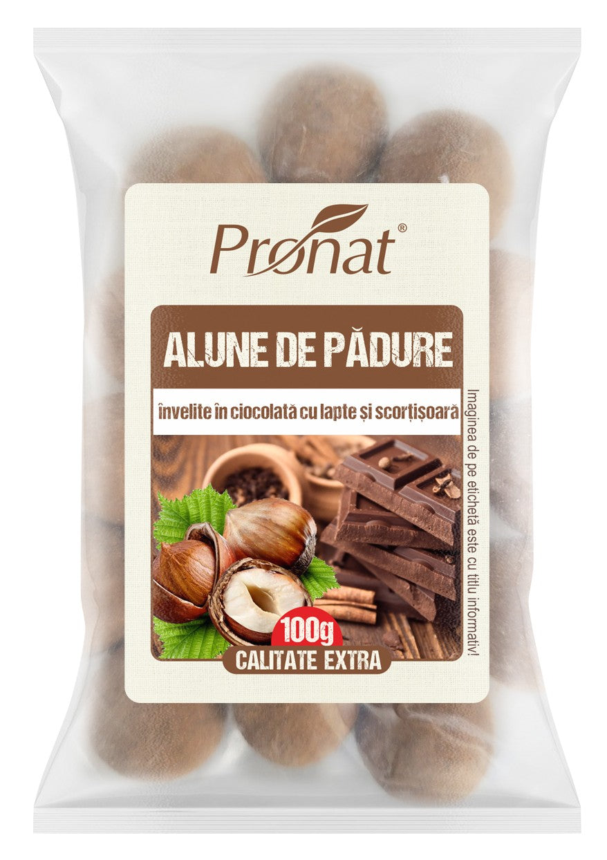 Alune de padure invelite in ciocolata cu lapte si scortisoara, 100g ...