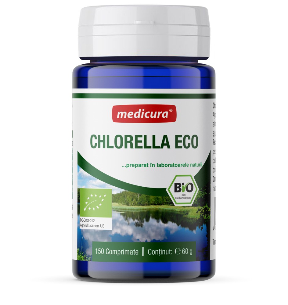 BIO Chlorella 150 comprimate Medicura - Scufita Rosie – Pronat