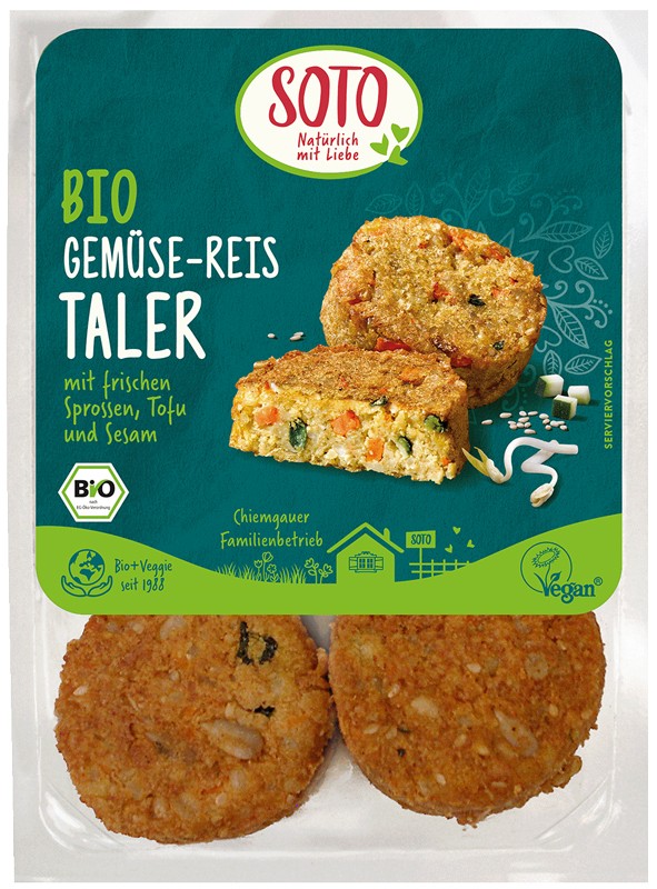 Chifele bio din legume cu orez, 8buc. 250g Soto - Scufita Rosie – Pronat