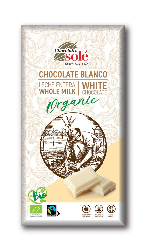 Ciocolata alba bio&fair, 90g Chocolates Sole - Scufita Rosie – Pronat