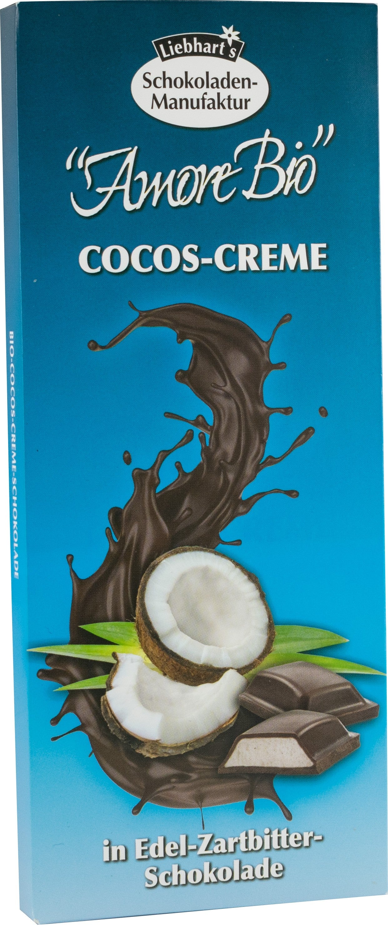 Ciocolata bio amaruie fina cu crema de cocos, 100g Liebhart's Amore Bio ...