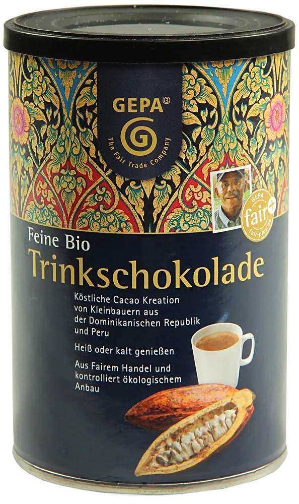 Ciocolata calda bio si fairtrade, 250g Gepa - Scufita Rosie – Pronat
