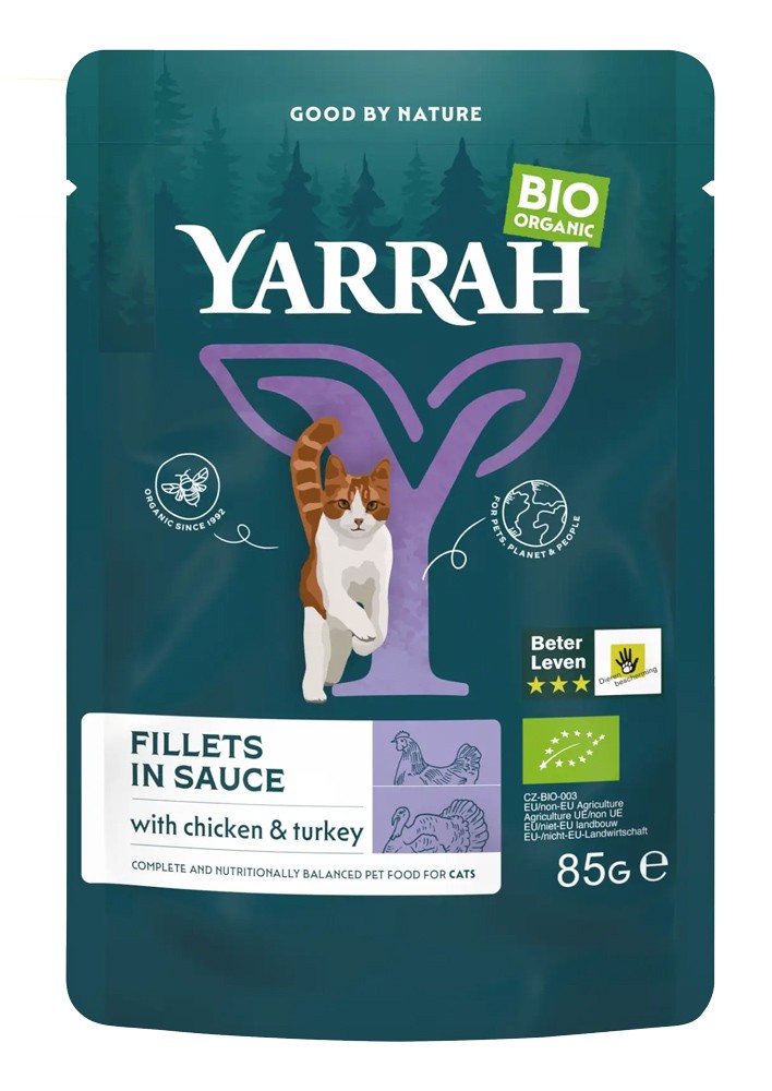 Hrana umeda bio pentru pisici, file cu carne de curcan in sos, 85g ...