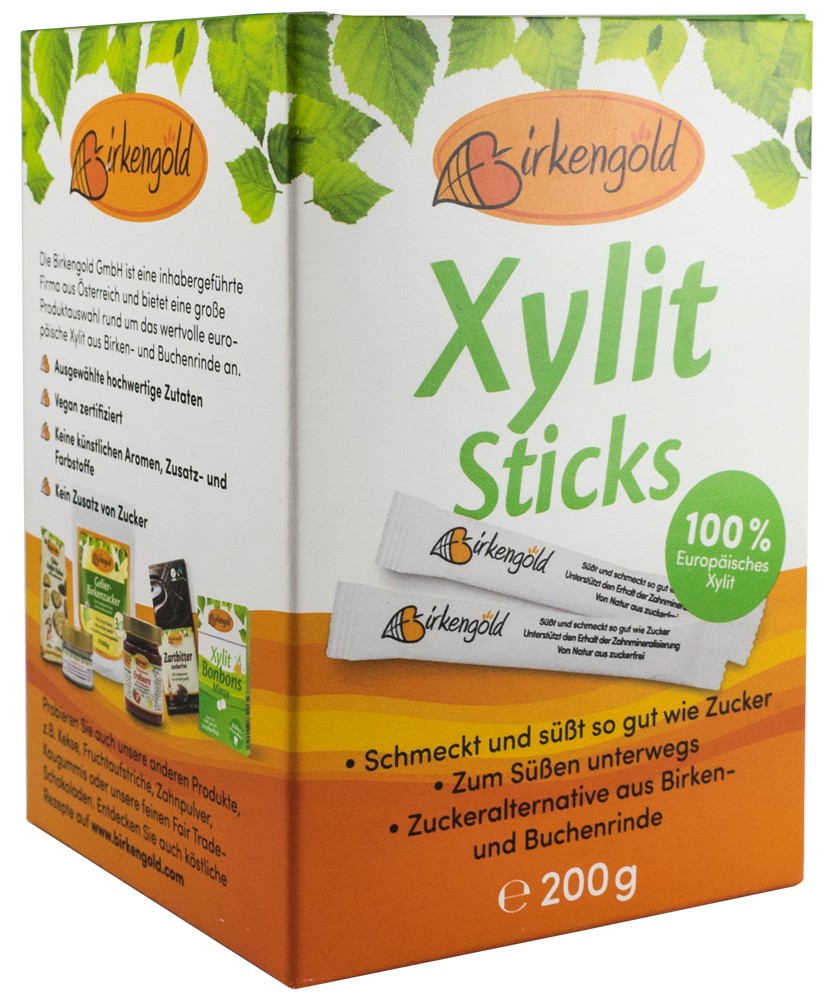 Indulcitor, 100% xylitol 200g (50 pliculete a 4g) Birkengold – Pronat