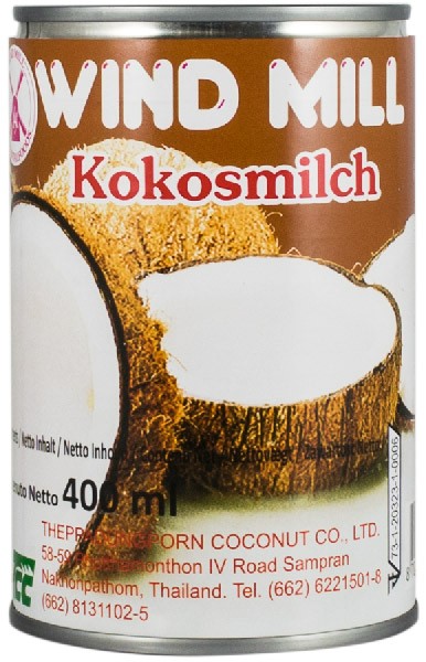 Lapte de cocos, 400ml Wind Mill - Scufita Rosie – Pronat