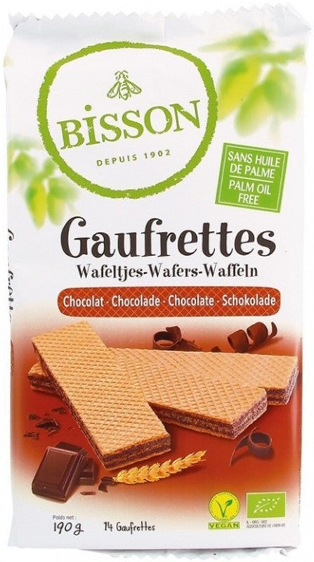 Napolitane bio cu ciocolata, 190g Bisson - Scufita Rosie – Pronat
