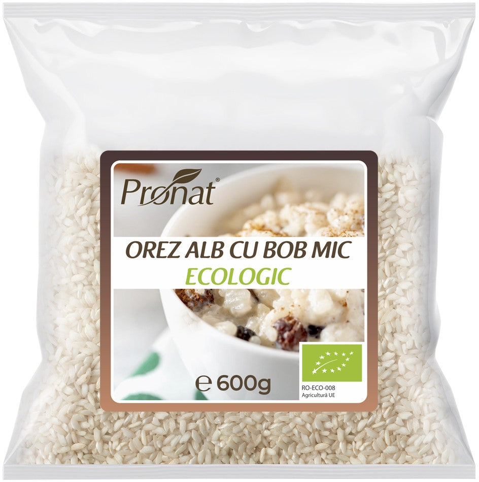 Orez alb bio cu bob mic, 600g Pronat - Scufita Rosie – Pronat