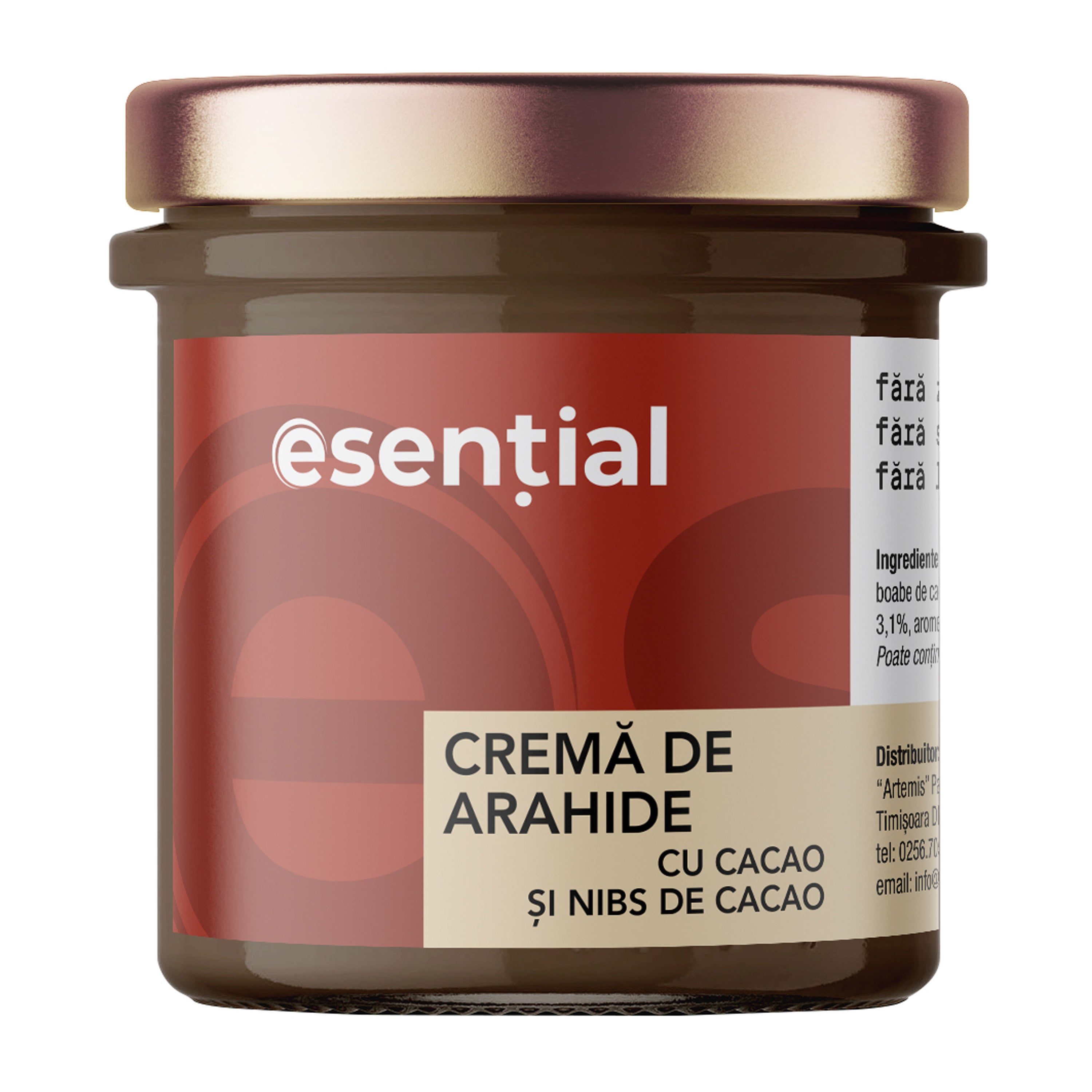 Crema de arahide cu ciocolata neagra si nibs de cacao, 300g Pronat ...